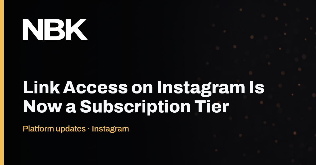 Link Access on Instagram Is Now a Subscription Tier